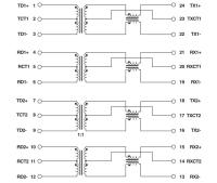 China H1305NL / H1305NLT 2x 10/100BASE-T Transformer Modules Dual Port 24pins for sale