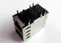 China 1-6368011-3 ,  1-6368011-4 2X1 Stacked Rj45 Female Jack 8 POSITION Shielded w/LED for sale
