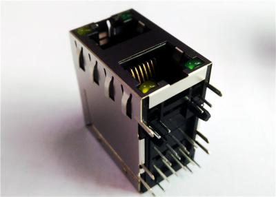 China 6368011-8 Modular Jack 2X1 Stacked Rj45 8 POSITION CAT 5 Shielded 6368011-9 for sale