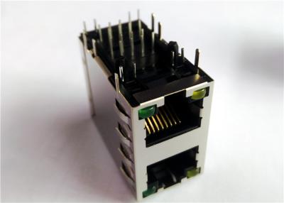 China 6368011-4 , 2X1 Stacked Jack Rj45 Female 8 POSITION Shielded 6368011-5 for sale