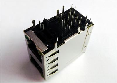 China 6368011-2 , 6368011-3 Dual Port 2X1 Stacked Rj45 Female Jack 8 POSITION for sale