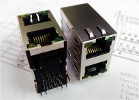 China 6368011-2 , 6368011-3 Dual Port 2X1 Stacked Rj45 Female Jack 8 POSITION for sale