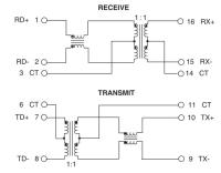 China Low Profile Magnetic H0019NL , H0019NLT Ethernet Transformer 10/100 BASE-TX for sale