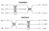 China Low Profile Transformer H0020NL , H0020NLT 10/100 PC Card LAN Magnetic Modules for sale