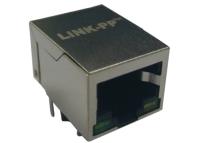 China PRJ-005A RJ45 Modular Female Jack With Inline LEDs LPJ0011HBNL 10 / 100base-T for sale