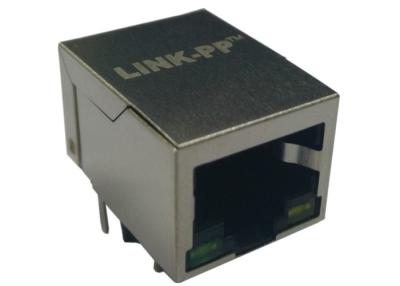 China PRJ-005A RJ45 Modular Female Jack With Inline LEDs LPJ0011HBNL 10 / 100base-T for sale