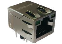China RT7-195AAM1F , LPJG16302A24NL Magnetic RJ45 Jack 10/100/1000 Base-T 1X1 Tab Up for sale