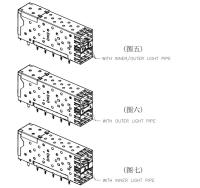 China 76090-5001 CONN CAGE SFP+ 2X1 W/LIGHT PIPE 	THT, R/A, Board Guide, EMI Shielded for sale