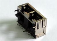 China 12.2mm Low Profile,Rj45 1x2 8P8C THT Shield No LEDs LPJEF132CNL Dual Ethernet for sale