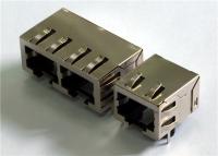 China 12.2mm Low Profile,Rj45 1x2 8P8C THT Shield No LEDs LPJEF132CNL Dual Ethernet for sale