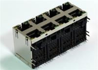 China Coon 2x4 Rj45 Socket Female Jack R/A Shield W/LED LPJE47011ADNL for sale