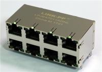 China Coon 2x4 Rj45 Socket Female Jack R/A Shield W/LED LPJE47011ADNL for sale
