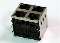 China Coon 2x2 Rj45 Socket Female Jack R/A Shield W/LED LPJE107-0AGNL for sale