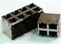 China Coon 2x2 Rj45 Socket Female Jack R/A Shield W/LED LPJE107-0AGNL for sale