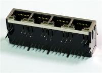 China Rj45 1x4 Quad Port LPJ46404AENL , JX80-0033NL Magnetics Ethernet Jack 10/100Mbps for sale