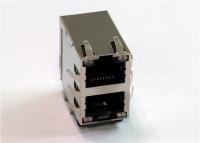 China HR872130H Stacked 2x1 RJ45 Socket 10/100/1000Base - Tx Ethernet Jack LPJG17510AANL for sale
