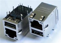 China 10/100M Base POE Female RJ45 PCB Connector with Single USB Power Jack for sale