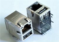 China 10/100M Base POE Female RJ45 PCB Connector with Single USB Power Jack for sale