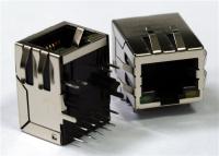 China Con Rj45 POE+ Mag 1x1 R/A Shielded W/LED 700mA Eah Pair 10/100Base-Tx for sale