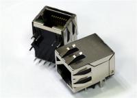 China Con Rj45 POE+ Mag 1x1 R/A Shielded W/LED 700mA Eah Pair 10/100Base-Tx for sale