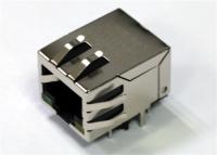 China HFJ11-1G06E-L11RL 1000M Jack Tab-Down Gigabit RJ45 Female PCB Connector for sale