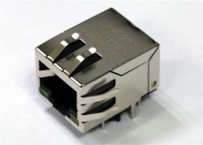 China HFJ11-1G06E-L11RL 1000M Jack Tab-Down Gigabit RJ45 Female PCB Connector for sale