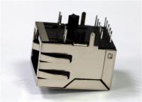 China HFJ11-1G06E-L11RL 1000M Jack Tab-Down Gigabit RJ45 Female PCB Connector for sale
