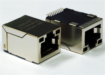 China 8ways 10/100BT Magnetic Rj45 SMT Connector Shielded W/LED G-Y RoHS LPJ19234BHNL for sale