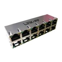 China 1840267-7 2x6 Stacked POE RJ45 Connector With 1000Base-T Speed for sale