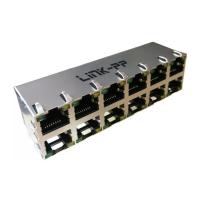 China 1-1840267-4 POE RJ45 Stacked Jack  POE+ 2x6 POE Rj45 Pinout 2-1840267-4 for sale