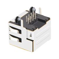China 5631-S-K6-F-8C Shielded RJ45 8P8C Modular Jack with EMI Fingers for sale