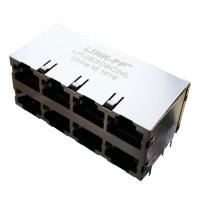 China Stacked RJ45 LPJE308CNL Side Entry 8 ports 2x4 Rj45 8P8C Modular jack for sale