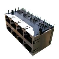 China Stacked RJ45 LPJE308CNL Side Entry 8 ports 2x4 Rj45 8P8C Modular jack for sale