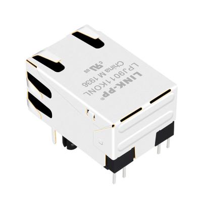 China 08B0-1X1T-36-F 10/100 Base-T Magnetic RJ45 Jack LPJ9011KONL Tab Up Connector for sale