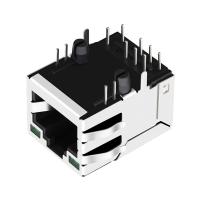 China 1-6605834-1 Shielded PoE RJ45 Connector With Resistor LEDS LPJ16249AZNL for sale