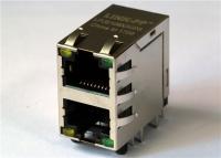 China 2x1 Rj45 With LED LPJE106XAGNL , 1x2 Ethernet, R/A Shield Connector LPJE1063A4NL for sale