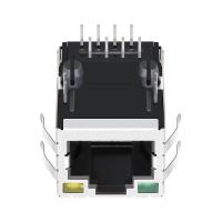 China HFJT1-E2450-L12RL Female RJ45 Connector 100Mbps Ethernet Magjack for sale