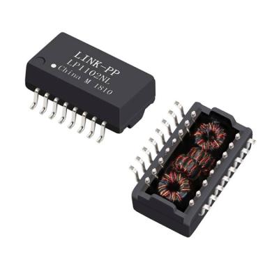 China 350uh Min Telecom Transformer , H1102FNL / H1102FNLT Ethernet Magnetic Transformers for sale
