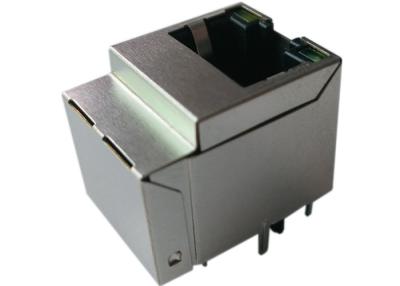 China 1000Base-T Vertical Modular Jack, HFJV1-1G01-L12RL Gigabyte Magnetic rj45 for sale