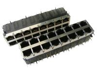China LPJE100XCNL Cross Stacked 2x8 RJ45 , 3022815605 Connector 16 Ethernet Ports for sale