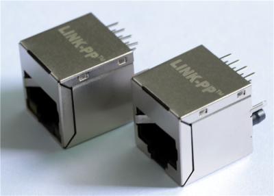 China ARJC07-111071A Vertical 10/100 Base-Tx RJ45 with LED LPJD0012BENL THT PCB Jack for sale