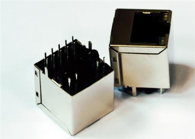China Vertical RJ45 Jack ARV11-3824I Single Port RJ45 100/1000 BaseT Gigabit LED Flexible for sale