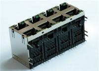 China 2X4 Ports Stackable Modular Jack RJSNE538508 , RJSNE-5385-08 Variety of LED for sale