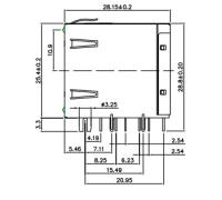 China 2X4 Ports Stackable Modular Jack RJSNE538508 , RJSNE-5385-08 Variety of LED for sale