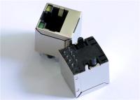China XRJV-11-01-8-8-1-MD12 Straight Mounting Rj45 Magnetic Jack Shield with LEDs LPJD0012BGNL for sale