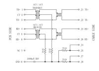 China XRJG-01J-4-D12-110 Magnetic Rj45 Shielded LED 10/100Mbps LPJ0012GENL for sale