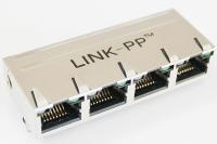 China ARJM14A3-805-BB-CW2 1x4 Port Magnetic Multi-port RJ45 Connector 2.5G Base - T for sale