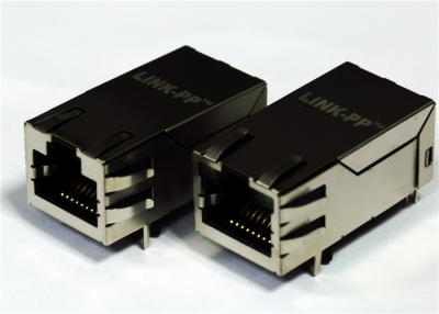 China HFJT1-1GHP-L12RL Conn RJ-45 F 8 POS 2.54mm Solder RA Thru-Hole 20 Terminal 1 Port for sale