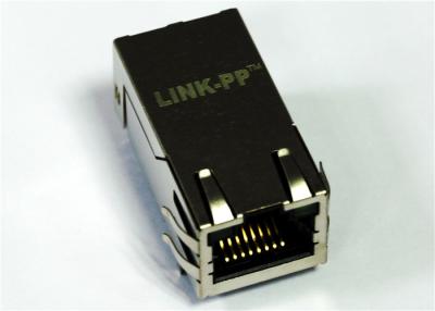 China HFJT1-1GHPE-L12RL Ethernet Socket 1G POE+ EXT TEMP 1x1 RJ45 w/MAG G/Y LED for sale