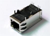 China HFJT1-1GHPE-L12RL Ethernet Socket 1G POE+ EXT TEMP 1x1 RJ45 w/MAG G/Y LED for sale